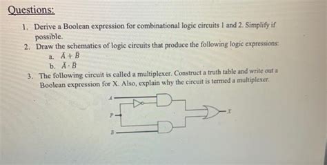 solved questions 1 derive a boolean expression for