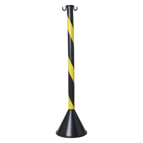 Pedestal para sinalização Zebrado Preto e Amarelo Polo do EPI