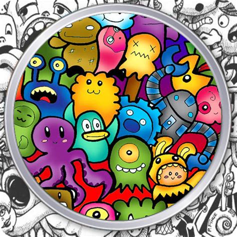 Detail Gambar Doodle Art Berwarna Koleksi Nomer