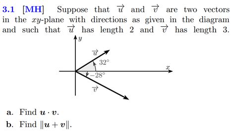 Solved Mh Suppose That Vec U And Vec V Are Two Chegg