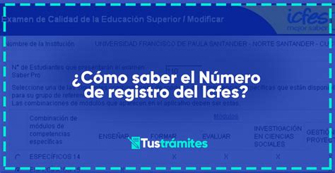 Cómo saber el Número de registro del Icfes Tus trámites