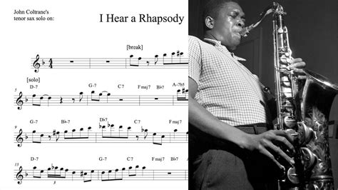 John Coltrane S Tenor Sax Solo TRANSCRIPTION On I Hear A Rhapsody Bb