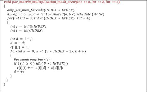 figure 2 from a new parallel algorithm for erew pram matrix multiplication semantic scholar