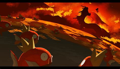 Magikarp Gyarados And Chi Yu Pokemon Drawn By Akira Kira Danbooru