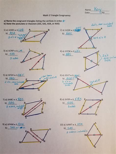 Corresponding Parts Of Congruent Triangles Worksheet