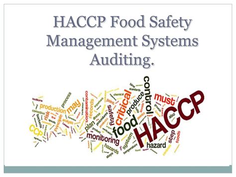 PPT HACCP Food Safety Management Systems Auditing PowerPoint
