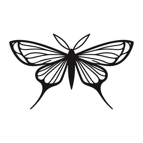 Free Comet Moth Butterfly SVG Butterfly Tattoo Black And White SVG