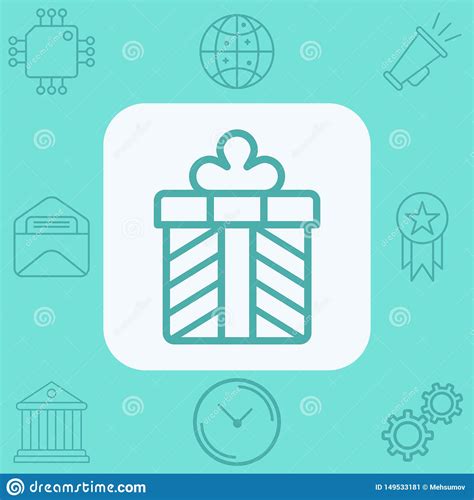 S Mbolo De La Muestra Del Icono Del Vector Del Regalo Stock De