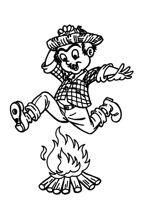 Pula Fogueira Para Colorir Imprimir Desenhos