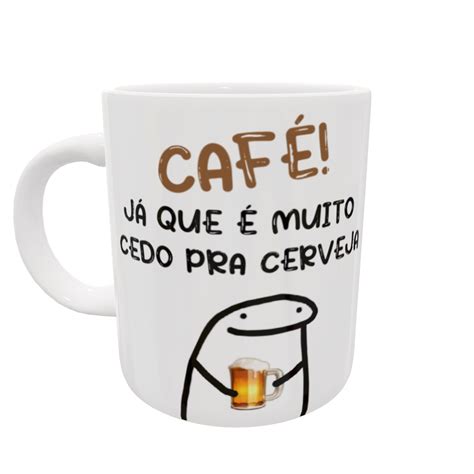Caneca Xícara Personalizada Meme Flork Porcelana Café Já Que É Muito