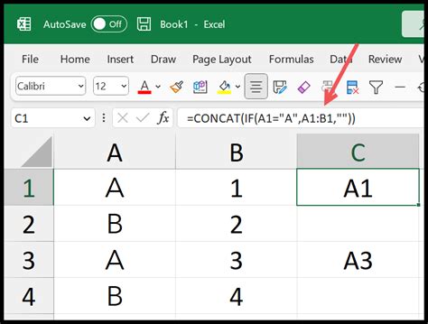 CONCATENATE IF Combine With Condition Excel Formula