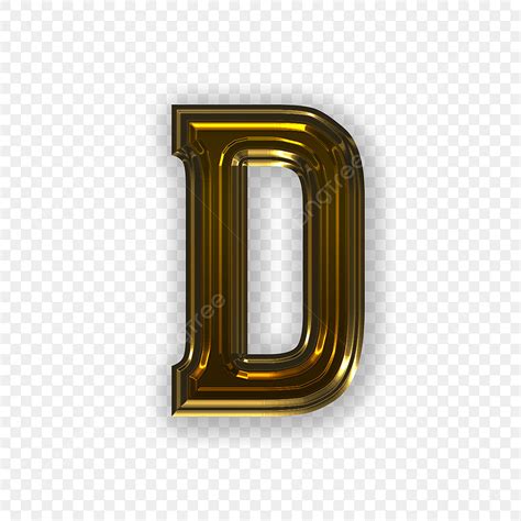 Efecto De Oro De Letra D PNG Gráficos Png Efecto De Texto PNG y PSD