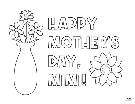 Happy Mother S Day Mimi Coloring Page Mothers Day Coloring Pages