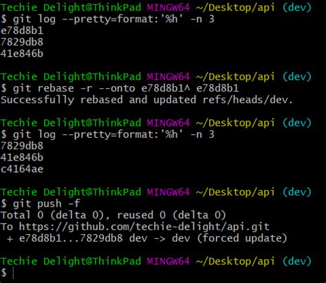 Delete Commits From A Git Branch Techie Delight