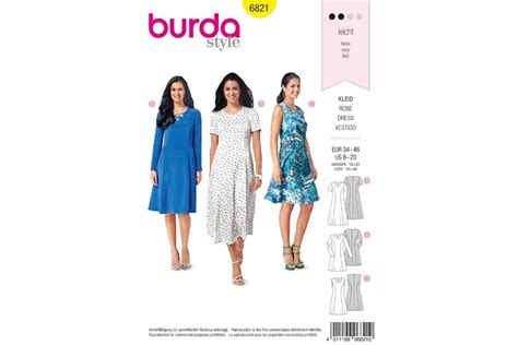 Schnittmuster Burda Style Kleid 6821 Der Buntspecht Shop
