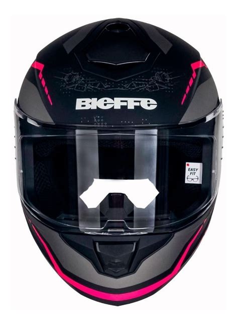 Capacete Feminino Fechado Bieffe B 12 Naked Preto Rosa é na Z3