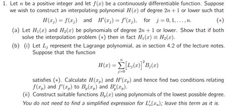 solved 1 let n be a positive integer and let f x be a