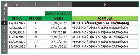 C Mo Sumar O Restar D As Meses Y A Os A Una Fecha En Excel El T O