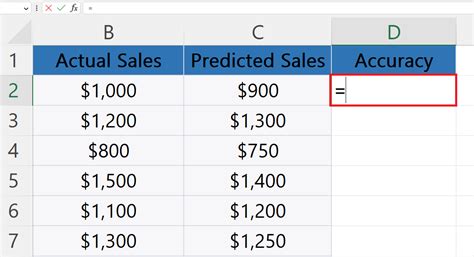 how to calculate accuracy in microsoft excel spreadcheaters