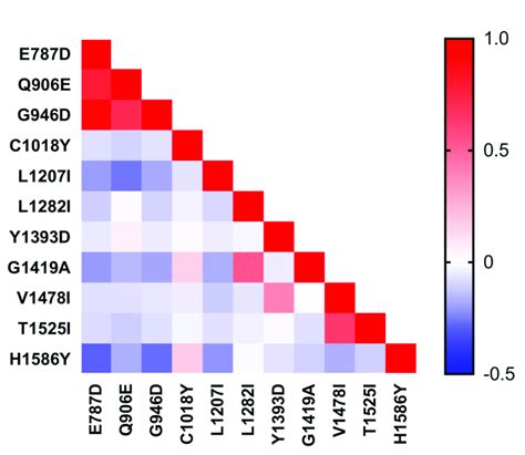 Linkage Disequilibrium LD Plot Showing Non Random Association Between