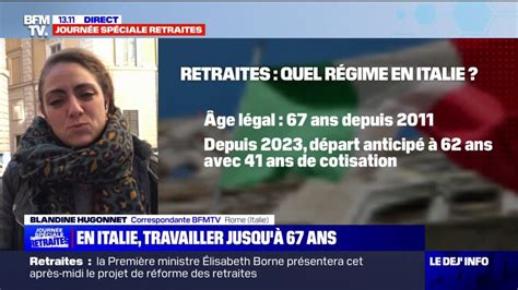 L âge légal de départ à la retraite en Italie est fixé à 67 ans depuis 2011