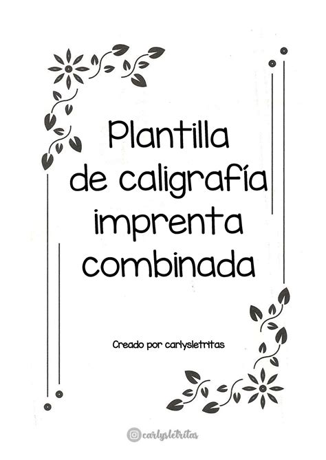 Caligrafía imprenta combinada by carlysletritas 2 Versión