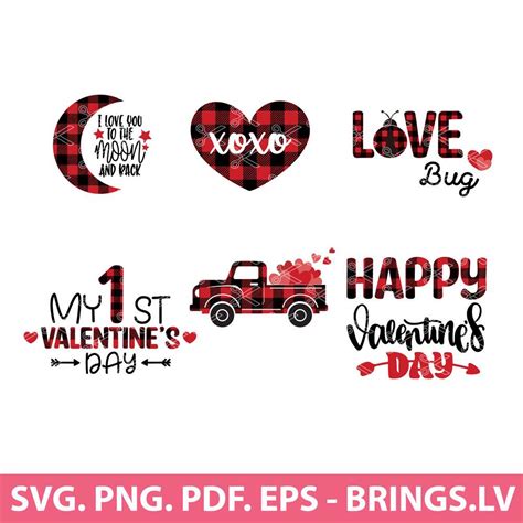 Valentines Day Buffalo Plaid SVG Plaid Heart SVG Plaid Love SVG PNG