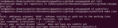 Git Fatal Ambiguous Argument HEAD Unknown Revision Or Path Not In The