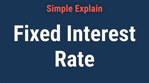 Fixed Interest Rate Definition Pros Cons Vs Variable Rate Youtube