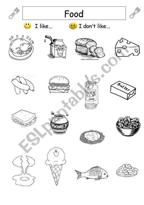 Food Expressing Like And Dislike ESL Worksheet By Mags2003