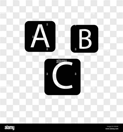 Abc Vector Icon Isolated On Transparent Background Abc Transparency