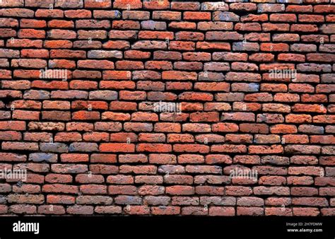 Background Of Old Vintage Brick Wall Red Brick Wall Texture Stock
