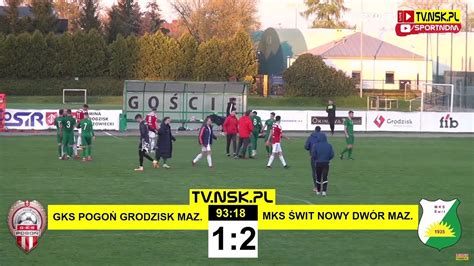 tv nsk pl NA ŻYWO GKS Pogoń Grodzisk Maz MKS Świt Nowy Dwór Maz 1