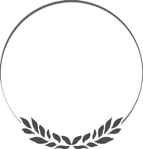 Marco Circular Decorado Con Algunas Hojas Adecuado Para Trabajos