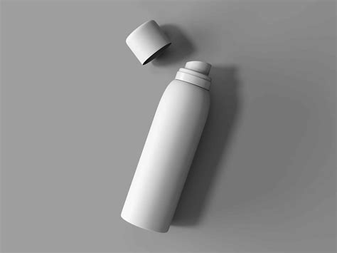 Free Cosmetic Spray Bottle Mockup PSD