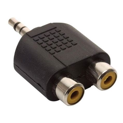Adaptador 2 Jacks Hembra RCA A Plug 3 5mm Estereo Steren