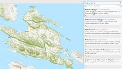 Create Polygons From The Contour Polylines Using The Feature To Polygon