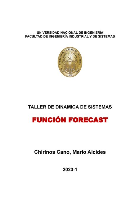 P Chirinos Cano Mario Alcides Universidad Nacional De Ingenier A
