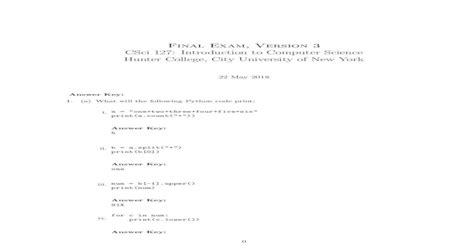 final exam version 3 csci 127 introduction to computer · final exam version 3 csci 127