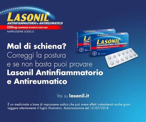 Male Schiena Lasonil Antinfiammatorio 600500 Box SaluteLab