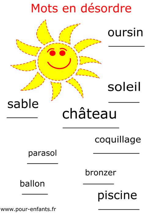 Imprimer Jeux De Lettres Jeux De Mots Vacances Remettre Les Lettres
