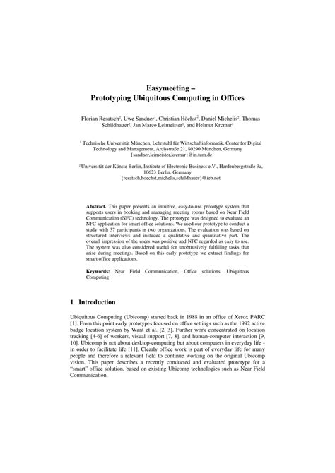 pdf easymeeting prototyping ubiquitous computing in offices