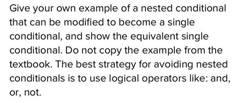 describe the difference between a chained conditional and a nested conditional give your own