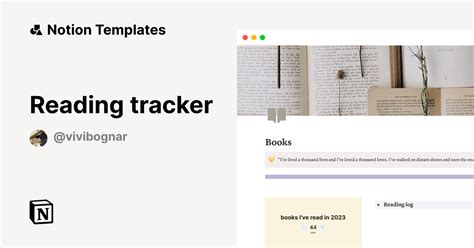Reading Tracker Template Notion Marketplace