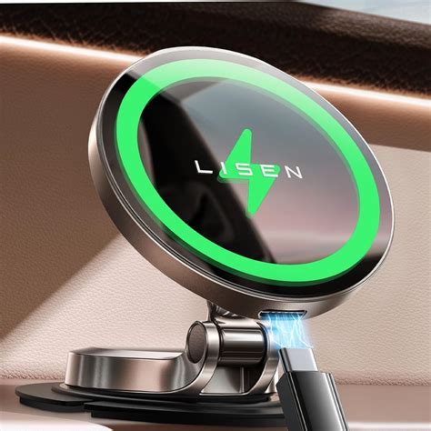 LISEN Ultra Magnteic Magsafe Car Mount Charger All Metal Mini 15W