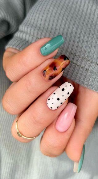 50 Trending Autumn Nail Colours Designs Tortoiseshell Neutral Nails