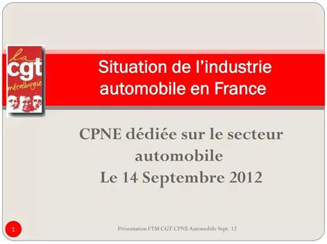 PPT Situation De Lindustrie Automobile En France PowerPoint