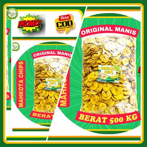 Jual ISI 500 GR KERIPIK PISANG RASA JERUK KRIPIK PISANG KOIN