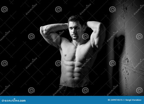 Muscular And Torso Of Young Man Having Perfect Abs Bicep And Chest Male Hunk With Athletic