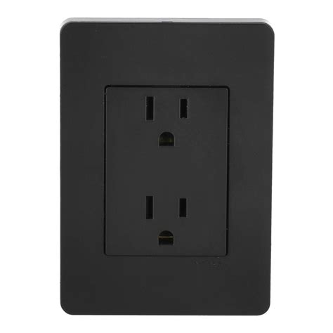 Contacto D Plex Con Placa Pl Stico Negro The Home Depot M Xico